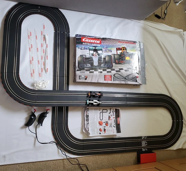 CARRERA RACING SYSTEM Champions Slot Car Racing Set - Battery Powered ...