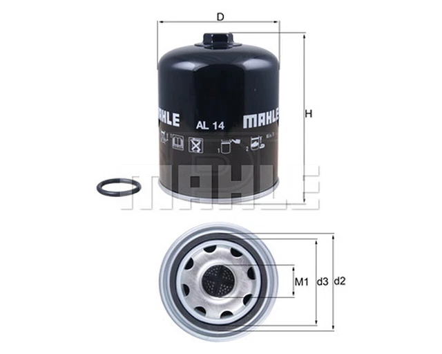 MAHLE AIR SUSPENSION Compressed Dryer Cartridge AL 14D FOR Pickup C5 ...