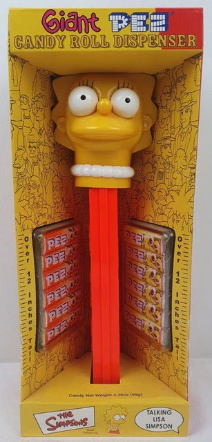 THE SIMPSONS TALKING Lisa Simpson Giant Pez Candy Roll Dispenser 2002 ...