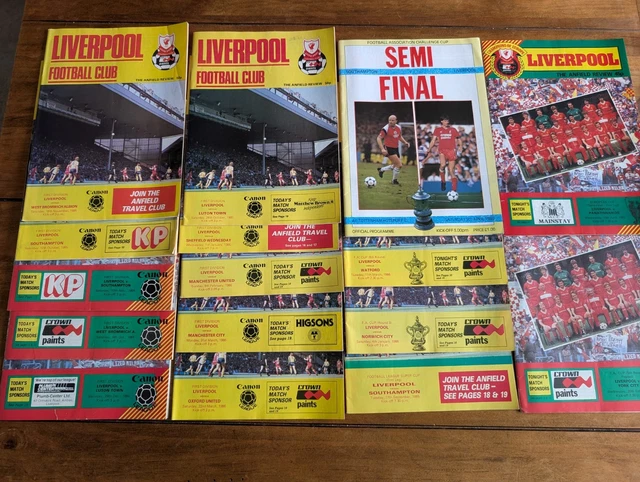 LIVERPOOL FC PROGRAMME Bundle 1984-1986 Includes FA Cup , European Cup + league £12.92 - PicClick UK