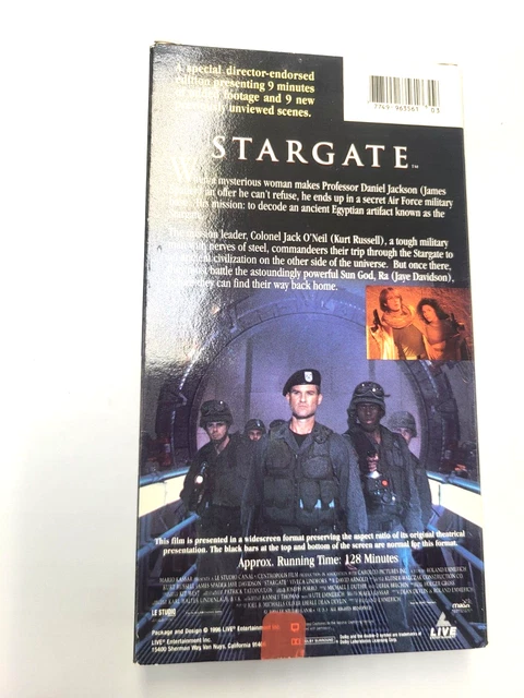 STARGATE VHS (1996 Special Edition ~ Letterbox) Kurt Russell $6.98 ...