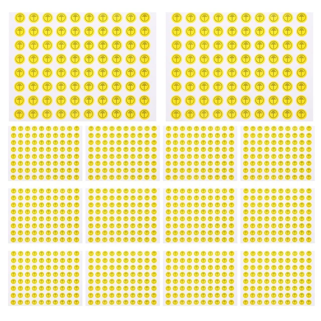 800 PCS EARTH Ground Symbol Labels Electrical Stickers Grounding Sign ...