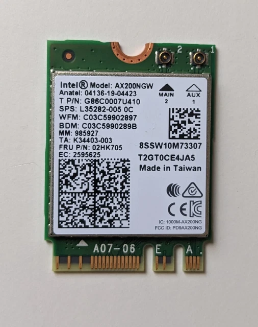 INTEL WIFI 6 AX200 AX200NGW Laptop Wifi Card 16 32 PicClick intel-wifi-6-ax200-ax200ngw-laptop-wifi-card-16-32-picclick