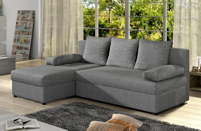 ECKSOFA LENI SCHLAFFUNKTION mit Bettkasten Eckcouch Couchgarnitur Sofa ...
