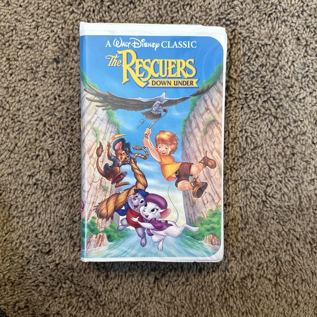 DISNEY VHS THE Rescuers & Down Under (1991, 1992) Black Diamond bundle ...