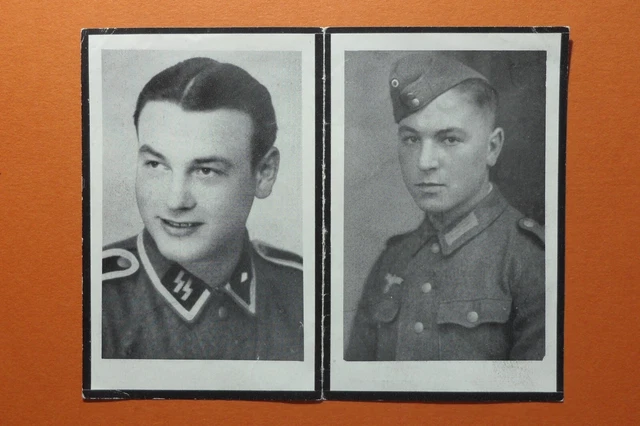 WW2 GERMAN DEATH Card Waffen-SS 4th Polizei Div Brothers KIA Latvia ...