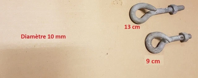 CROCHET À QUEUE de cochon à Tige filetée EUR 9,95 - PicClick FR