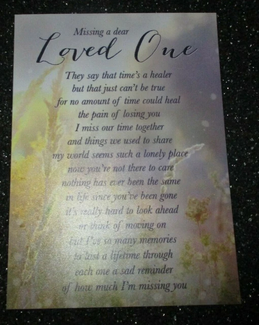 IN LOVING MEMORY Card (Missing A Dear Loved One) £2.79 - PicClick UK