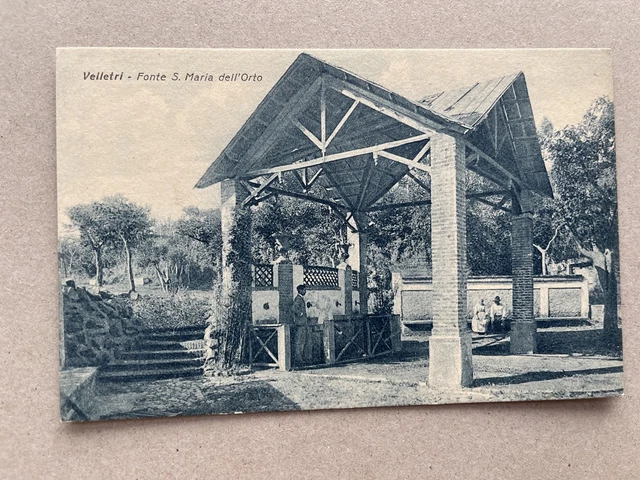 A) CARTOLINA FORMATO piccolo Velletri Roma fonte S. Maria dell'Orto EUR ...