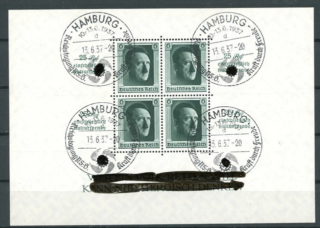 DT. REICH: BLOCK 9 gestempelt mit SST "Hamburg". Mi: 90,- EUR 20,00 - PicClick DE