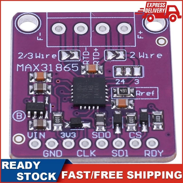 MAX31865 PT100/PT1000 RTD Temperature Sensor Detector Module Amplifier ...