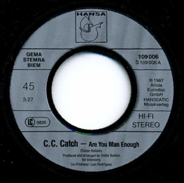 7& C. C. Catch: Are You Man Enough / V.I.P. (They're Callin' Me Tonight ...