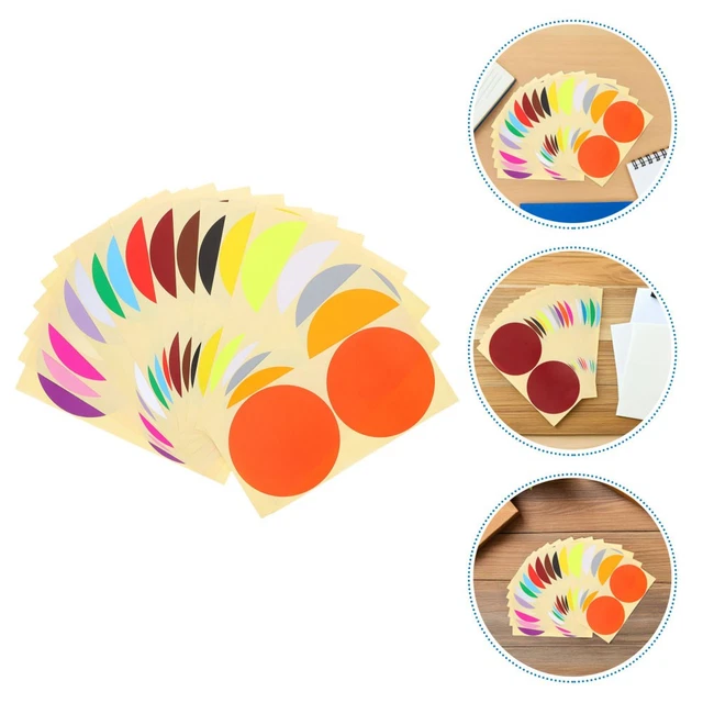 60 SHEETS 4 Inch Circle Price Label Stickers Assorted Colors Labels £13 ...