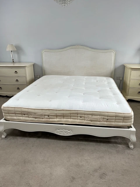 FEATHER & BLACK Amelie Superking bed frame with / Ortho Hypnos Cashmere ...