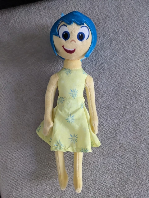 TOMY DISNEY PIXAR Inside Out Talking Joy Plush Doll Blue Hair - VGC ...