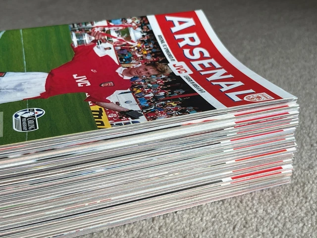 ARSENAL FC FULL Set 1994-1995 Home Game Programmes League & Cups, all ...