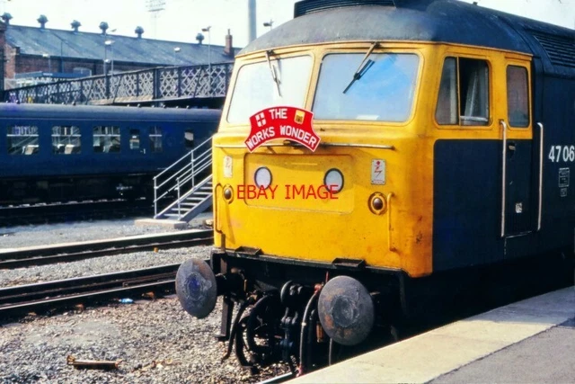PHOTO CLASS 47 Loco No 4706X At Doncaster 1980S The Works Wonder ...