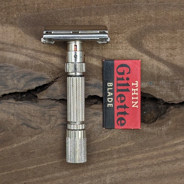 STUNNING! 1959 E2 Gillette Fat Boy Adjustable Safety Razor - Clean ...