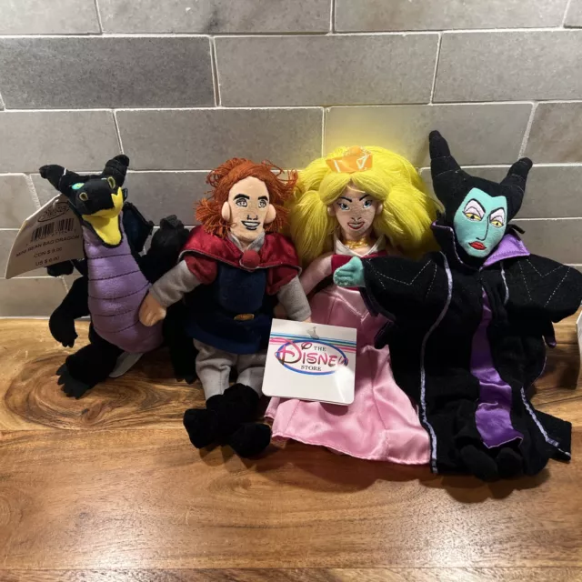 DISNEY STORE SLEEPING BEAUTY Aurora,Prince,Maleficent& Dragon Beanbag ... DISNEY STORE SLEEPING BEAUTY Aurora,Prince,Maleficent& Dragon Beanbag ...