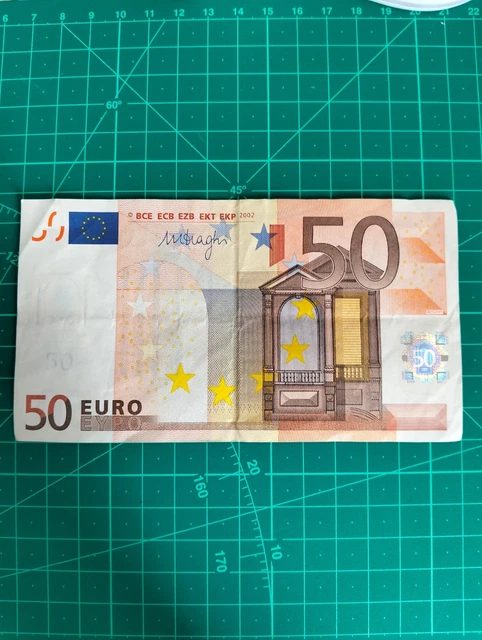 ANCIEN BILLET DE Banque De 50 Euros Année : 2002 - Signé Mario Draghi ...