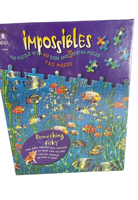 IMPOSSIBLES SOMETHING FISHY Bepuzzled Jigsaw Puzzle No Edges 750+5 ...
