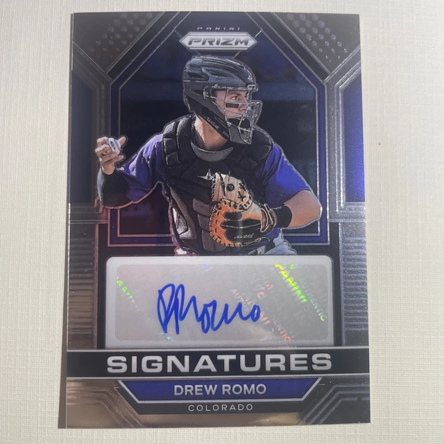 2023 PANINI PRIZM Drew Romo #SIG-DR Signatures Auto Colorado Rockies ...