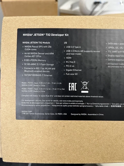 NVIDIA JETSON TX2 Developer Kit $813.15 - PicClick CA