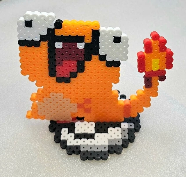 CHARMANDER DERPY CON Supporto Pokéball Pokémon Pixel Art Perler Art EUR ...
