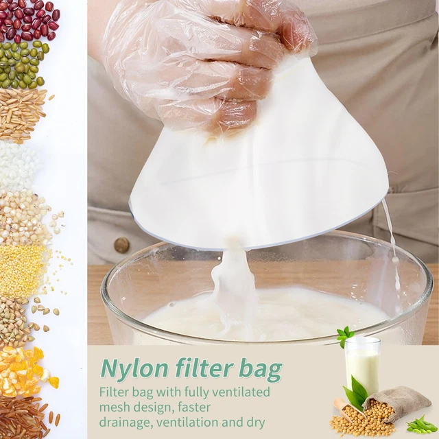 5 PCS MESH Filter Bags Nylon 5 Gallon Filter Bags Reusable Hash Bags ...