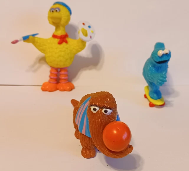 VINTAGE APPLAUSE SESAME Street Lot Of 3 PVC Figures 3 Snuffy Cookie vintage-applause-sesame-street-lot-of-3-pvc-figures-3-snuffy-cookie