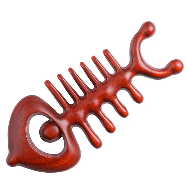 WOODEN FISH BONE Comb for Head Massage and Detangling £8.59 - PicClick UK