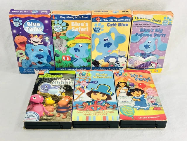 NICK JR VHS Lot of 7 Blues Clues Dora The Explorer The Backyardigans ...