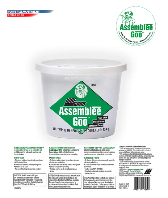 LUBEGARD DR.TRAVESTI GOO Transmission Assemblee Goo Gearbox grease Vert ...