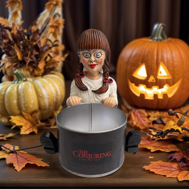 18CM THE CONJURING: Last Rites Series Annabelle Resin Statue Bucket ...