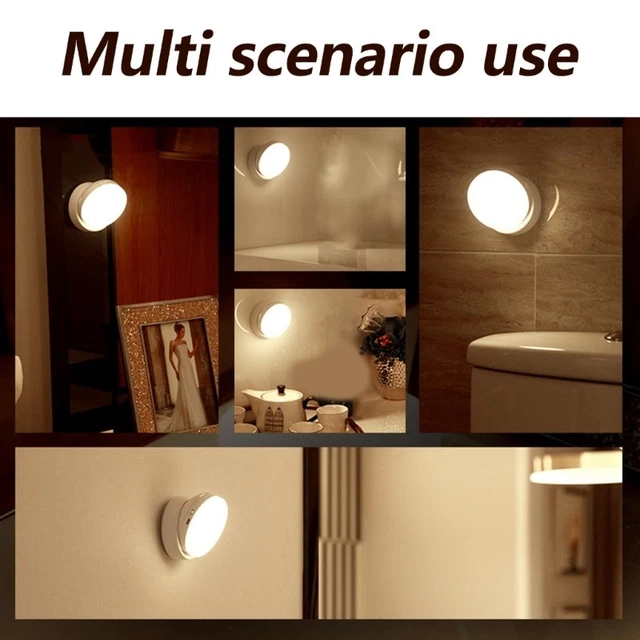 MOTION SENSOR LED Night Light Wall Lamps USB Rechargeable Under Cabinet Light £9.32 - PicClick UK