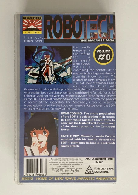 ROBOTECH - THE Macross Saga Volume 8 [VHS] Kiseki Video Tape Anime ...