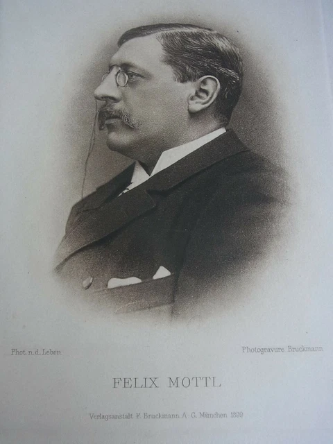 PORTRÄT DIRIGENT & Komponist Felix MOTTL (1856-1911) Photogravüre ...