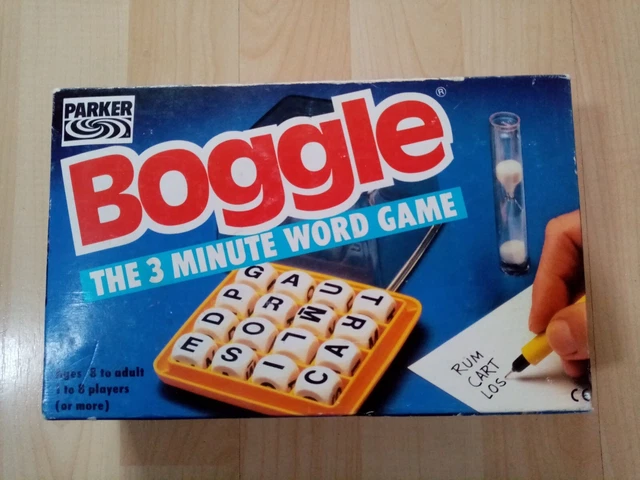 PARKER BOGGLE GAME Complete 1992 Ages 8-Adult The 3 Minute Word Game Vintage £4.99 - PicClick UK