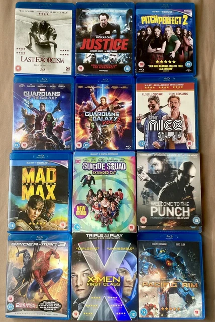 HUGE BLU RAY BUNDLE Action Marvel DC Sci-Fi Horror Comedy Films Job Lot ...