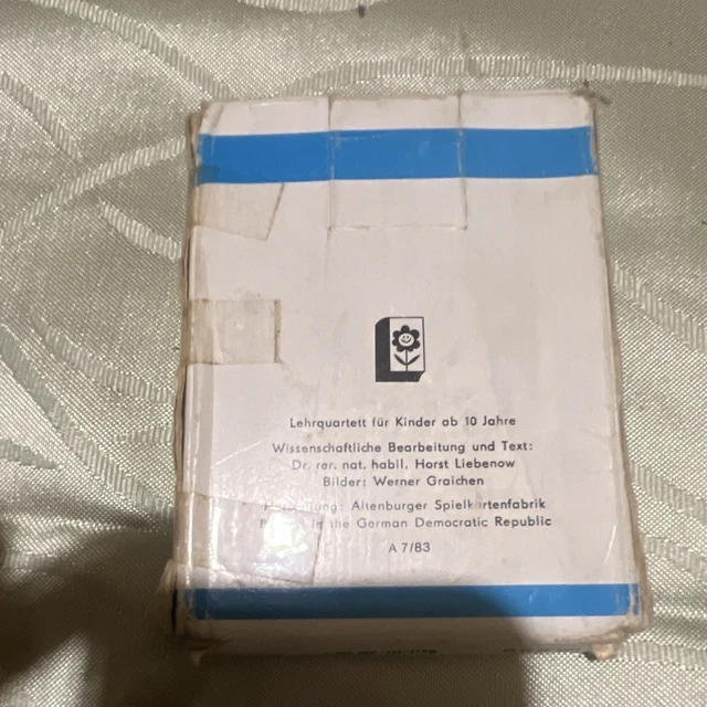 ALTENBURGER SPIELKARTENFABRIK DDR Lehrquartett Tiere der Urzeit EUR 10 ...