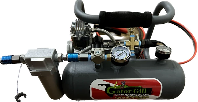 HOOKAH DIVING COMPRESSOR 12 Volt 1 diver "Guppy" GET 5 HOURS ON 1- 50AH ...