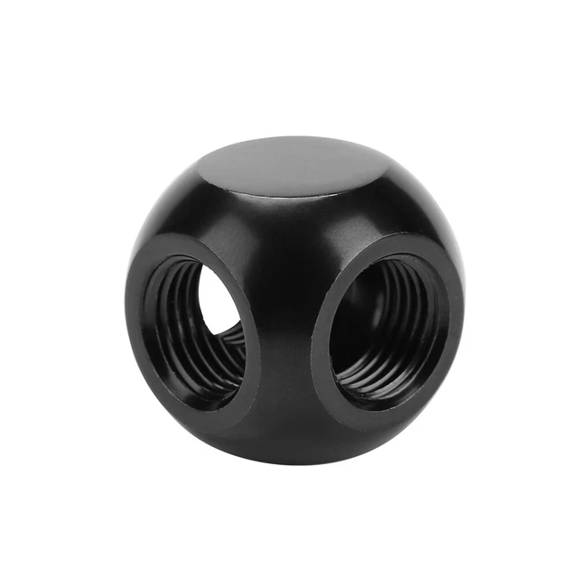 COMPUTER WATER COOLING Fitting Spherical Connector G1/4 Threaded 3 Way ...