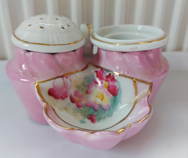 ANTIQUE PINK LUSTRE 3 Part Condiments Set - FLORAL Colour Images ...