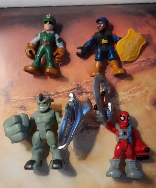 PLAYSKOOL IMAGINEXT MARVEL SPIDER-MAN RHINO MAN etc action figures £8. ...