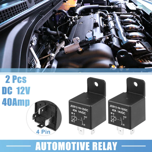 2PCS CAR RELAY 4 Pin 12V 40Amp SPST Model JD2912-1H-12VDC 40A 14VDC $24 ...
