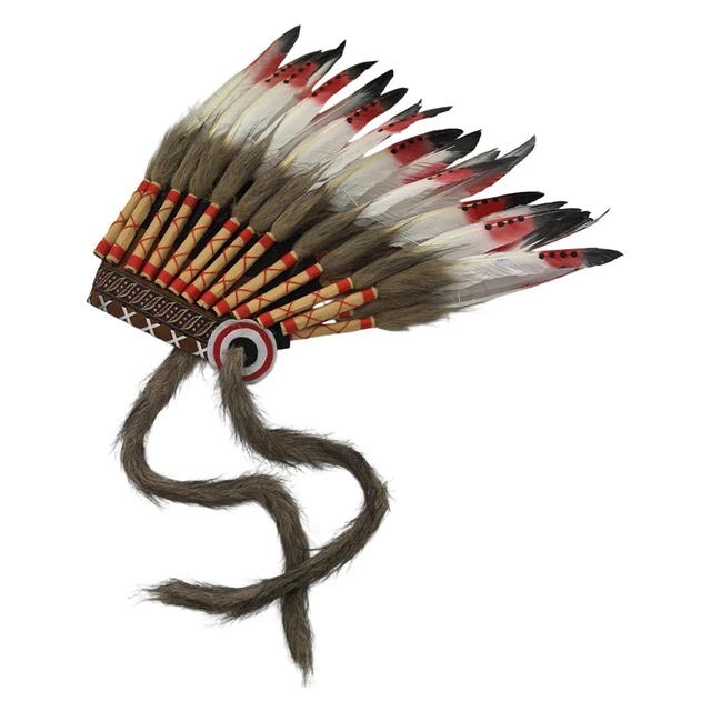INDIAN ARTIFICIAL FEATHER Headdress Carnival Stage Fancy $55.31 ...