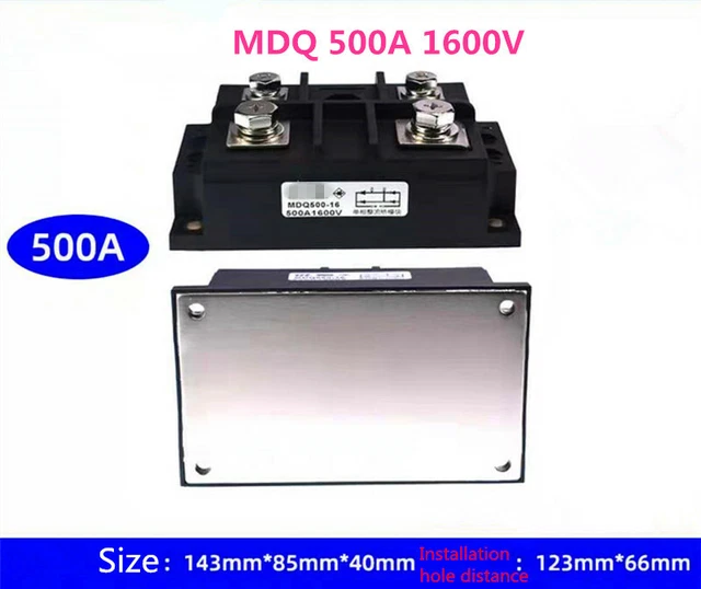 1PC MDQ100A/200A/300A/400A/500A/1000A 1600V Single Phase Diode Bridge ...