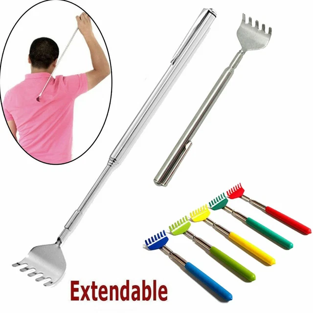 EXTENDABLE TELESCOPIC BACK Scratcher Metal Hand Claw Massager Pocket ...