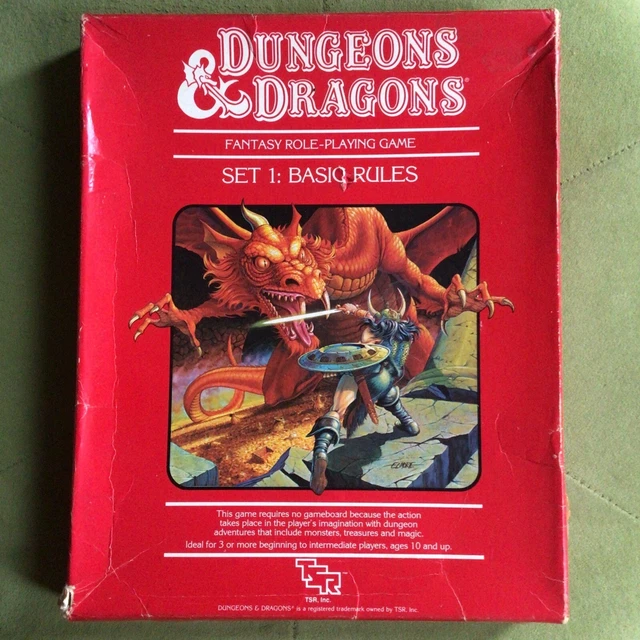 1983 DUNGEONS & Dragons Basic Rules Set 1 D&D TSR With Dice £56.00 ...
