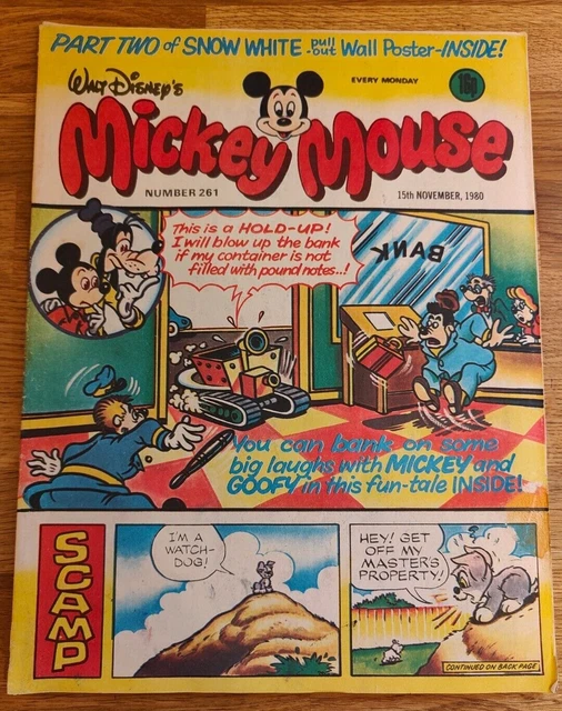 COMIC - UK Bronze Age Walt Disney's Mickey Mouse No #261 15th November ...